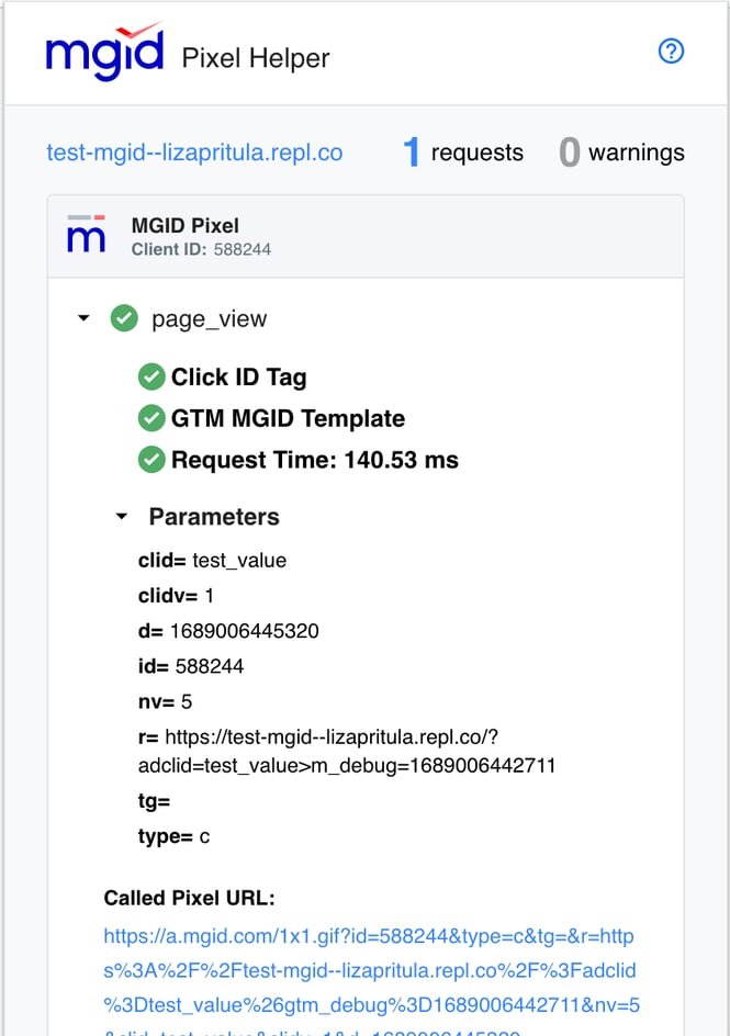 MGID Pixel Helper Overview
